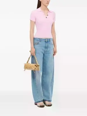 MSGM Floral Shoulder Bag - Neutrals