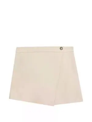 MSGM Asymmetric Button Detailed Shorts