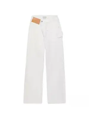 JW Anderson Logo-patch Denim Jeans - Neutrals