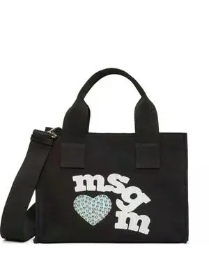 MSGM Heart-print Tote Bag