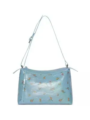 MSGM Floral-detail Shoulder Bag - Blue