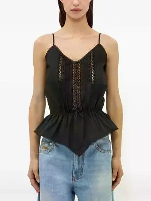 MSGM Lace Detail V-neck Top