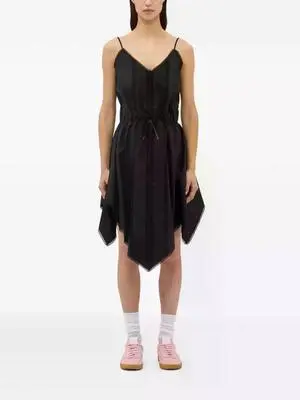 MSGM Lace Trim Handkerchief Hem Dress - Black
