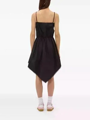 MSGM Lace Trim Handkerchief Hem Dress - Black