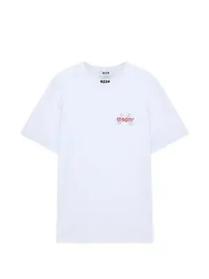 MSGM Logo-embroidered T-shirt
