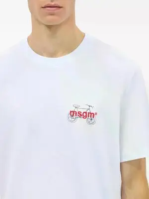 MSGM Logo-embroidered T-shirt