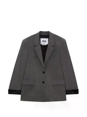 MSGM Single-breasted Blazer - Grey