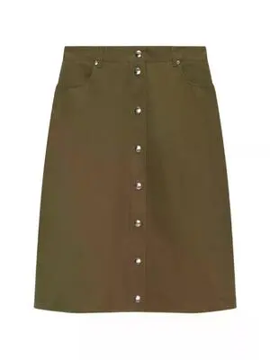 MSGM Buttoned Midi A-line Skirt - Green