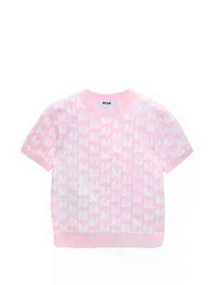 MSGM Patterned T-shirt - Pink