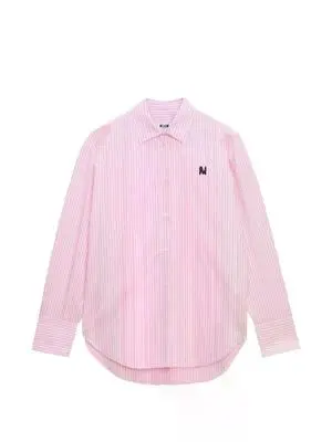 MSGM Striped Logo Shirt