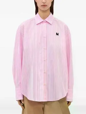 MSGM Striped Logo Shirt