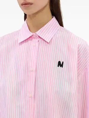 MSGM Striped Logo Shirt