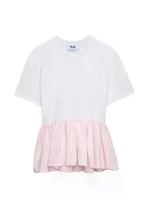 MSGM T-shirt With Ruffled Hem