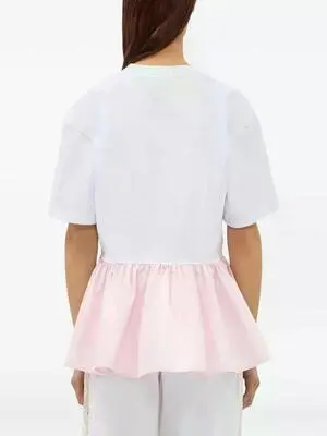 MSGM T-shirt With Ruffled Hem