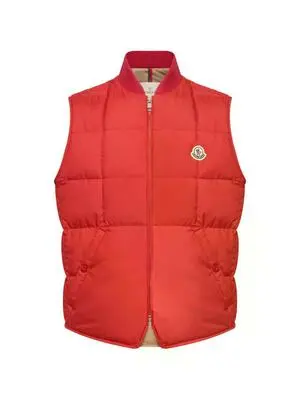 Moncler Elberton Quilted Padded Gilet - Red
