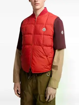 Moncler Elberton Quilted Padded Gilet - Red