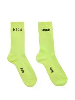 MSGM Logo Socks - Green