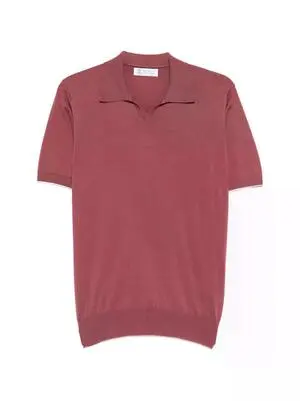 Brunello Cucinelli V-neck T-shirt - Red