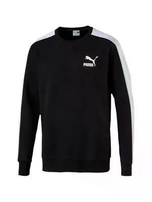 PUMA Logo Crew-neck Sweatshirt - Black