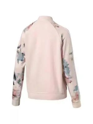 PUMA Floral-sleeve Logo-detail Sweatshirt