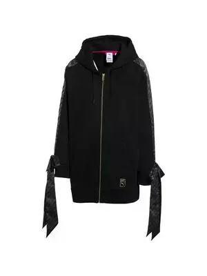 PUMA X Barbie Full-zip Tie-sleeve Hoodie - Black
