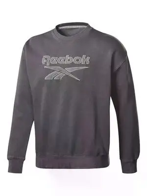 REEBOK Embroidered-logo Sweatshirt - Black