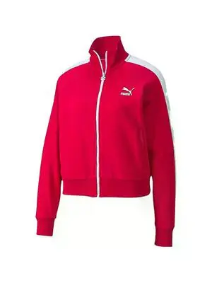 PUMA Zip-fastening Stripe-detail Sweatshirt - Red