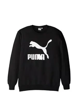 PUMA Logo-print Crew-neck Sweatshirt - Black