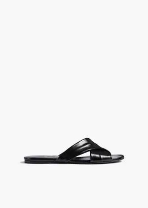 Khaite Liria Flat Sandal - Black