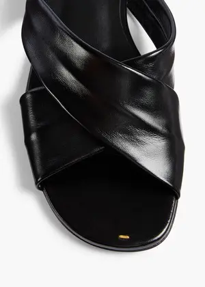 Khaite Liria Flat Sandal - Black