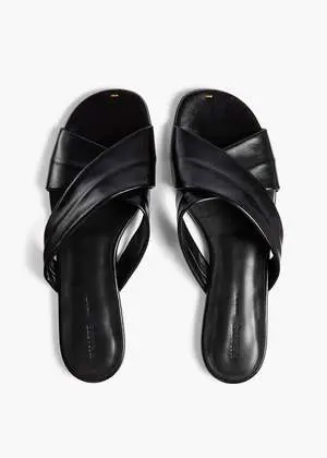 Khaite Liria Flat Sandal - Black