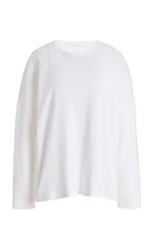 THE ROW Floris Cotton-jersey Top - White