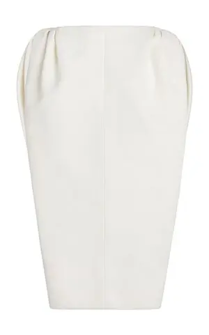 Balenciaga Compact Wool-blend Mini Dress With Sculptural Volume - Ivory