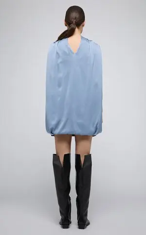 Simkhai Toni Satin Cape Mini Dress