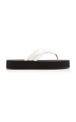 Balenciaga Silk-trimmed Platform Flip Flop