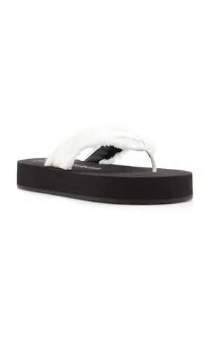 Balenciaga Silk-trimmed Platform Flip Flop
