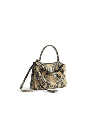 Balenciaga Rodeo Mini Snake-effect Leather Top Handle Bag