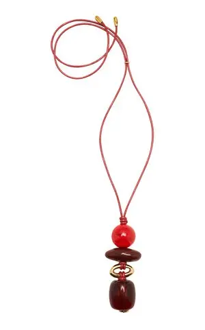 LIZZIE FORTUNATO Museo Cord Ii Necklace - Red