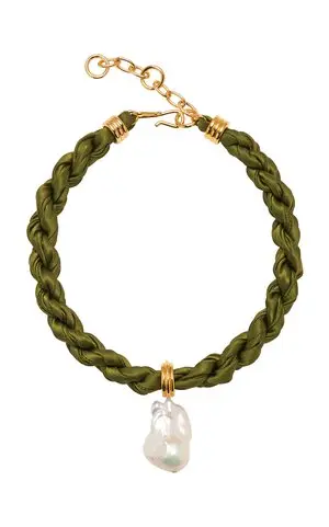 LIZZIE FORTUNATO Woven Collar - Green