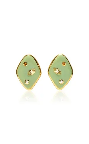 LIZZIE FORTUNATO Nico Dot Earrings - Green
