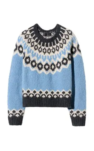 NILI LOTAN Isaline Fair Isle Cashmere Sweater