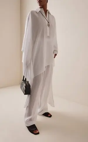 Michael Kors Asymmetric Linen Caftan