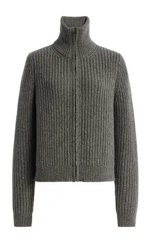 NILI LOTAN Arlen Wool-Blend Cardigan Grey