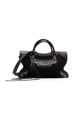 Balenciaga Le City Medium Leather Bag - Black