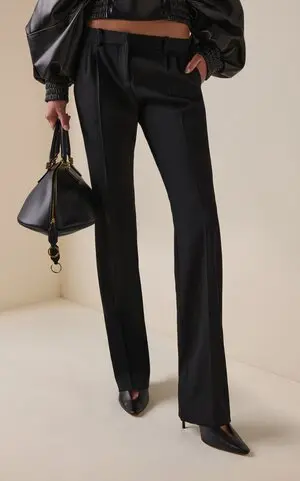 Balenciaga Stretch Wool Twill Straight-leg Trousers