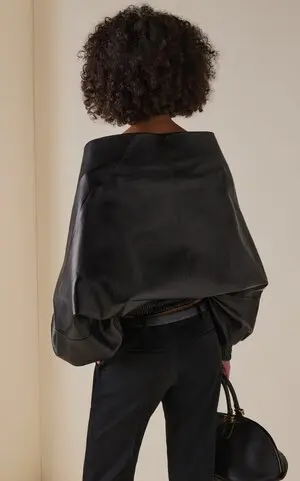 Balenciaga Lightweight Leather Wrap Jacket