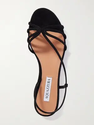 AQUAZZURA Talk To Me Suede Slingback Sandals