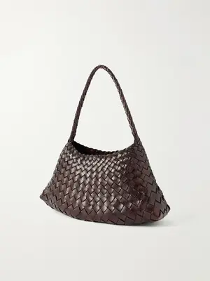 Dragon Diffusion Rosanna Mini Woven Leather Tote - Brown