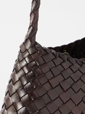 Dragon Diffusion Rosanna Mini Woven Leather Tote - Brown