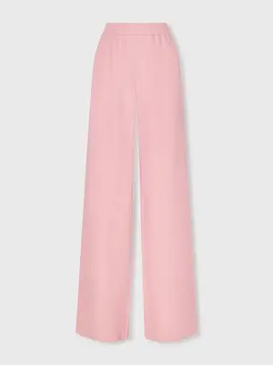 Valentino Garavani Silk-cady Wide-leg Pants - Pink